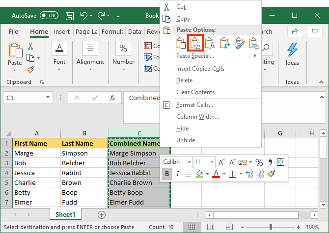 Methods To Mix Two Columns In Excel Simply And Temporarily Technology